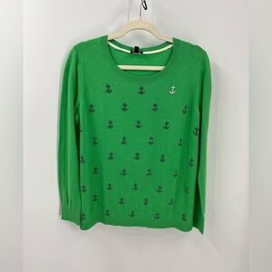 Talbots | Sweaters | Talbots Petites Rhinestone Embellished Anchor ...